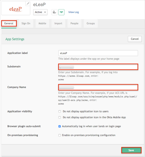 How to Configure SAML 2.0 for eLeaP LMS