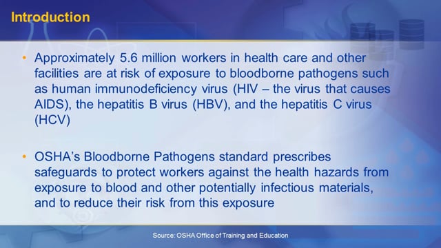 OSHA General Industry: Bloodborne Pathogens - eLeaP