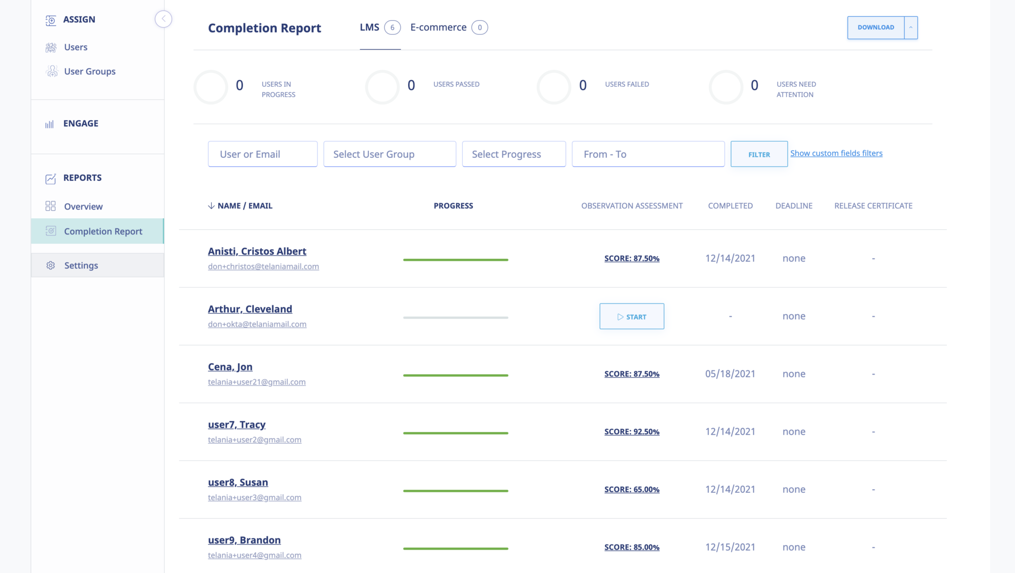 LMS Automated Advanced Reporting | Tracking and Analysis
