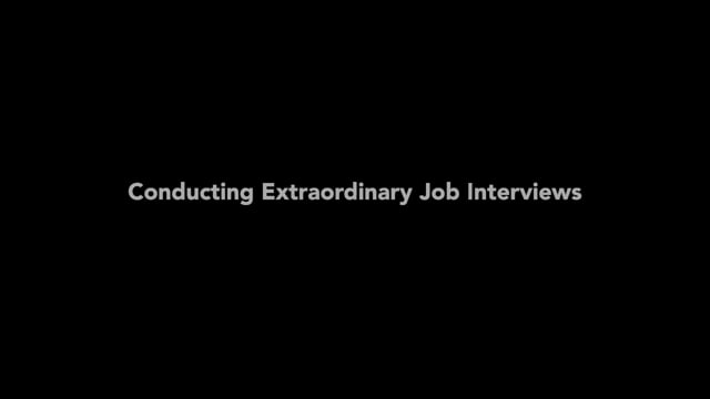 Conducting An Extraordinary Job Interview - eLeaP®