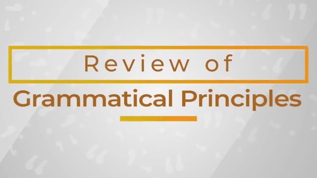 Business Writing: Review Of Grammatical Principles - eLeaP