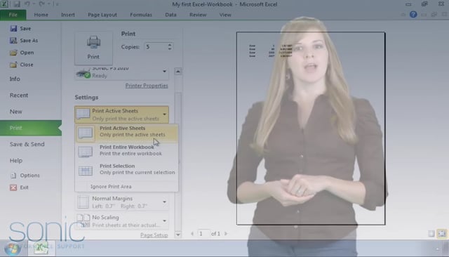 Microsoft Excel 2010 Printing Excel Workbooks Microsoft Excel Videos