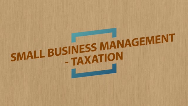 Small Business Management: Taxation - eLeaP®